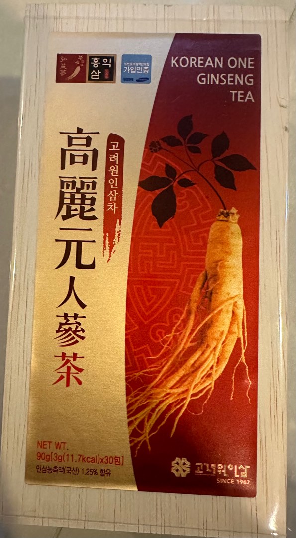 Korean One Ginseng Tea, Food & Drinks, Beverages on Carousell