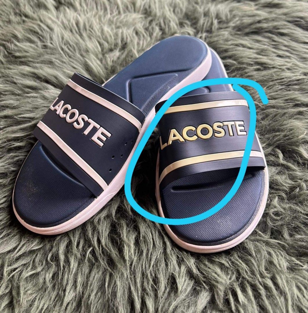 Lacoste slides, Women's Fashion, Footwear, Flats & Sandals on Carousell