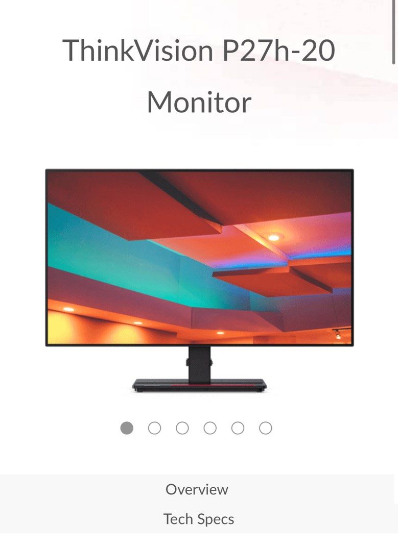 Lenovo ThinkVision P27h-20, Computers & Tech, Parts & Accessories ...