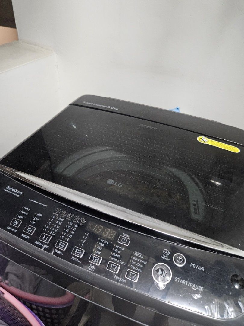 LG Washing Machine Inverter 9KG, TV & Home Appliances, Washing Machines and Dryers on Carousell