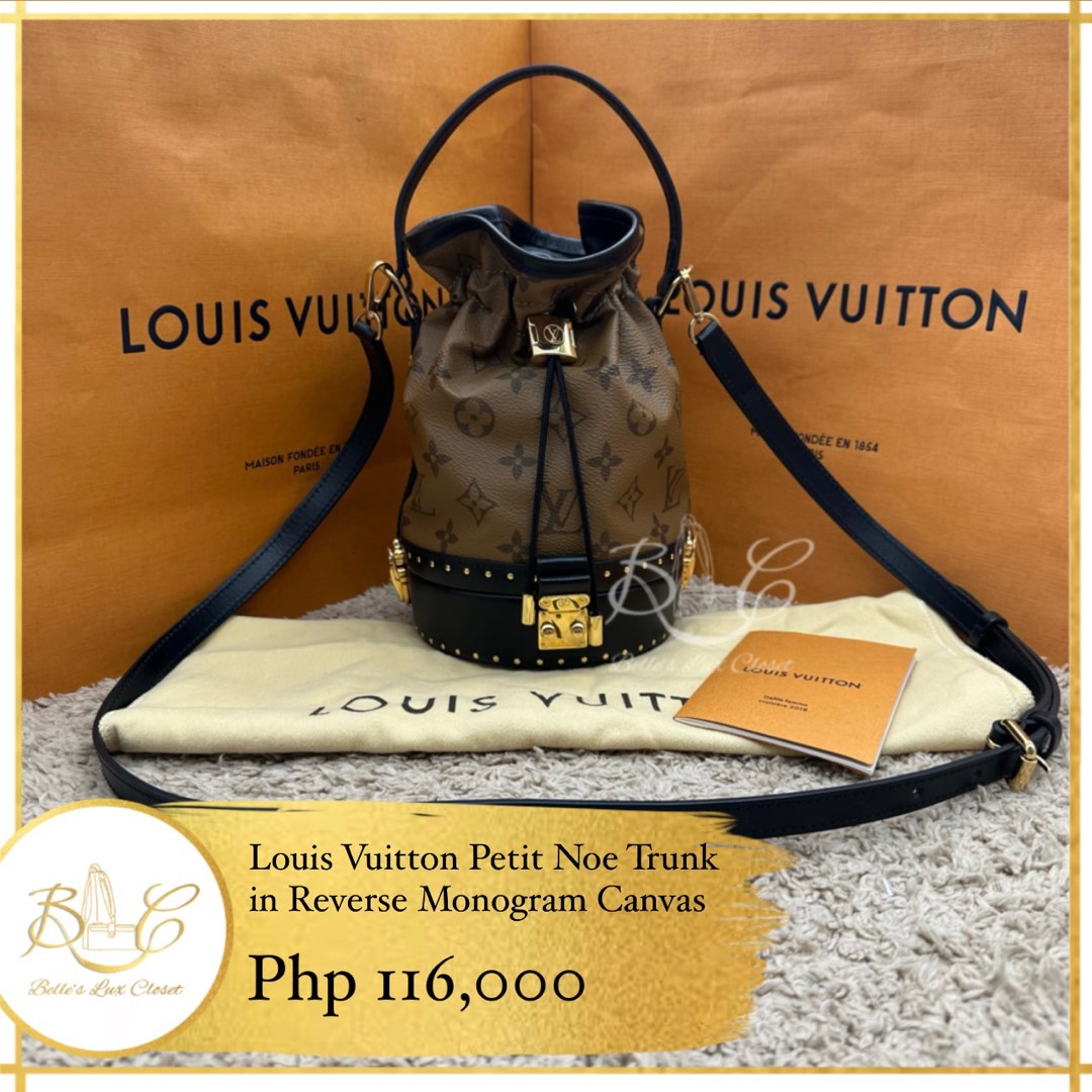 Louis Vuitton Petit Noe Trunk Reverse Monogram, Luxury, Bags & Wallets ...