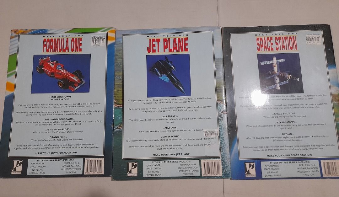 Make Your Own Model To Assemble set of 3 - Formula One, Jet Plane ...