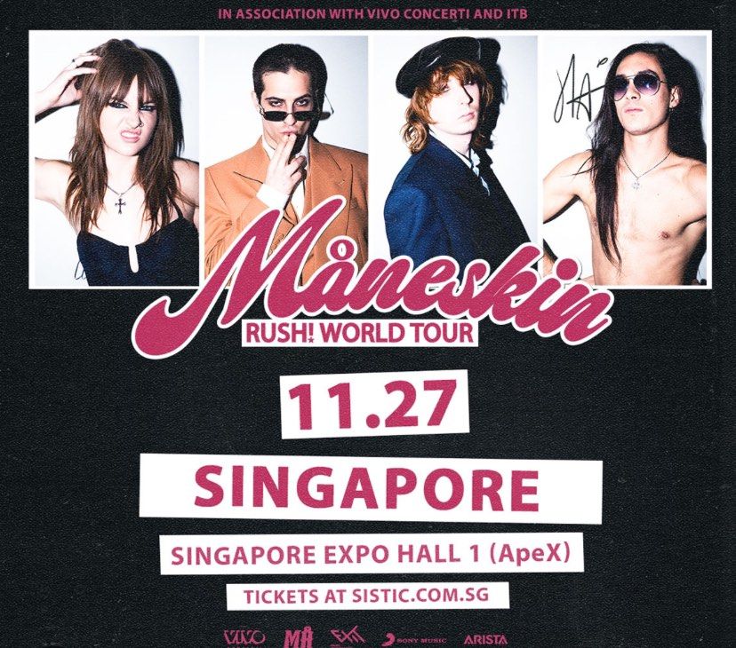 MANESKIN CONCERT TICKET x1 FOR 26TH NOV, Tickets & Vouchers, Event ...