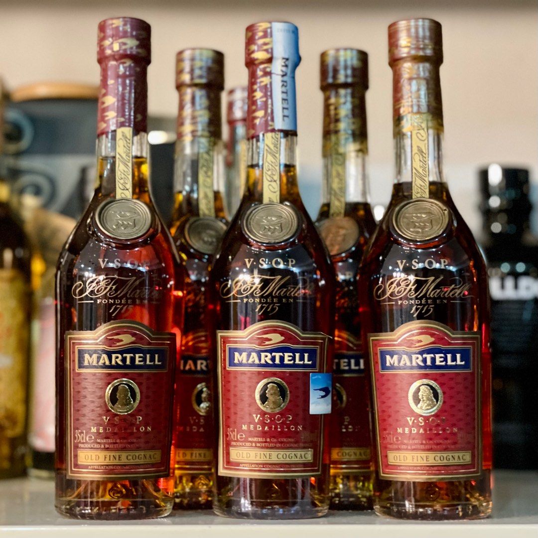 Martell VSOP 350ml half size bottles medallion not red barrel 0.35L, Food & Drinks, Alcoholic ...