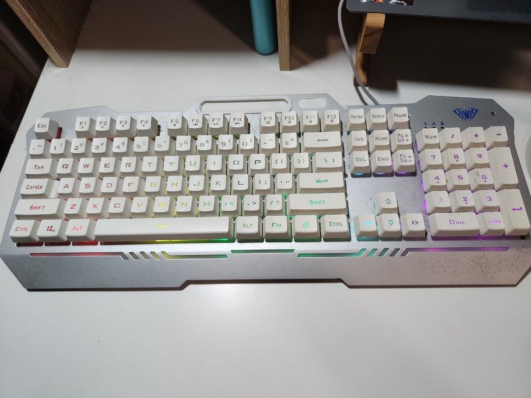 Membrane mechanical gaming keyboard with RGB led backlit light ...