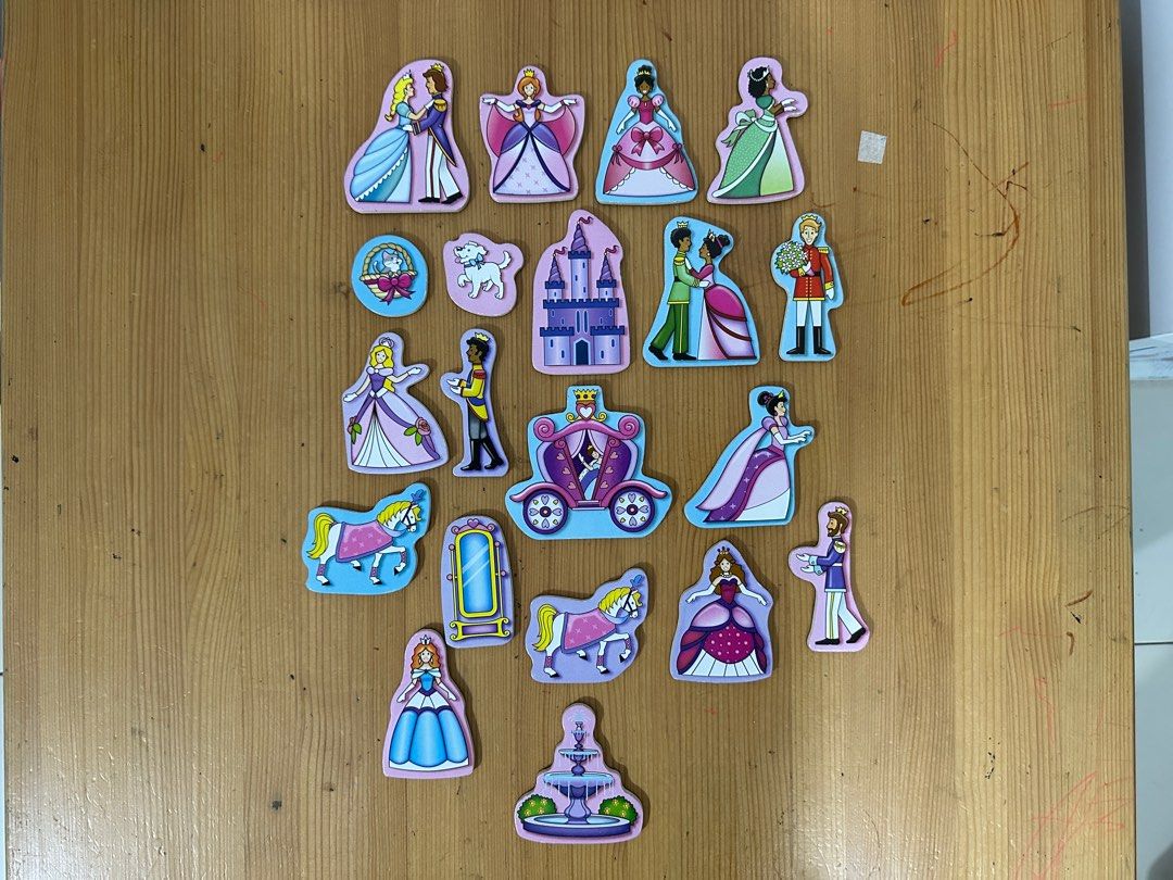 Melissa & Doug Princess Wooden Magnets - 20 Character Magnets, Hobbies ...