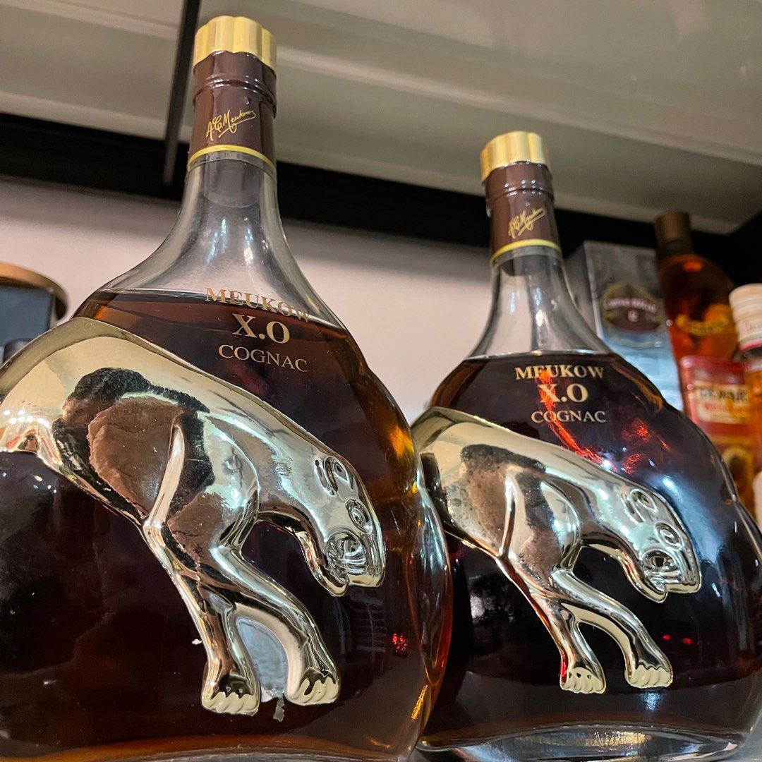 Meukow XO Gold Panther Cognac rare brandy cat 700ml, Food & Drinks ...