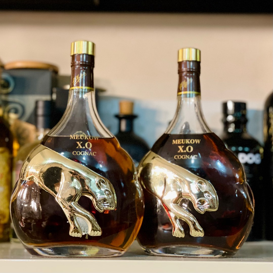 Meukow XO Gold Panther Cognac rare brandy cat 700ml, Food & Drinks ...