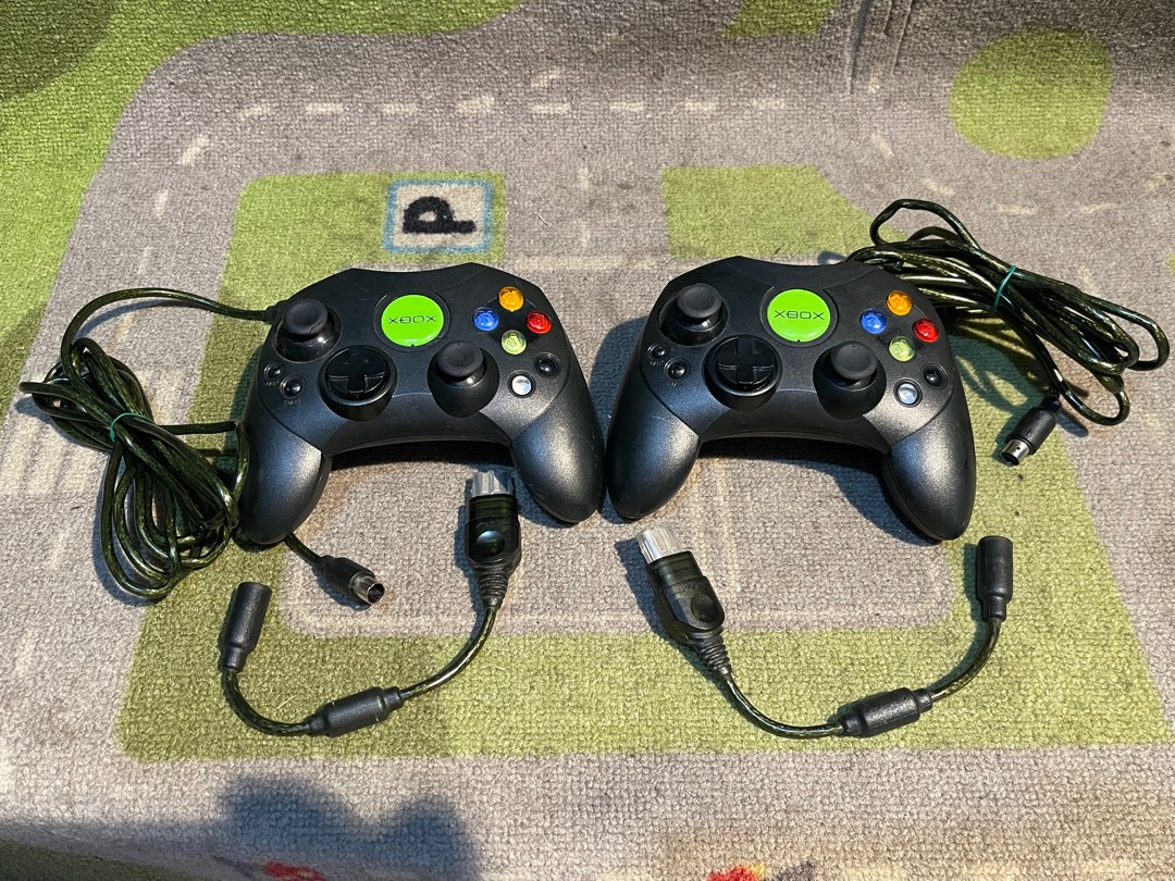 Microsoft Xbox controller 1st gen wired 2 meters original, Video Gaming ...