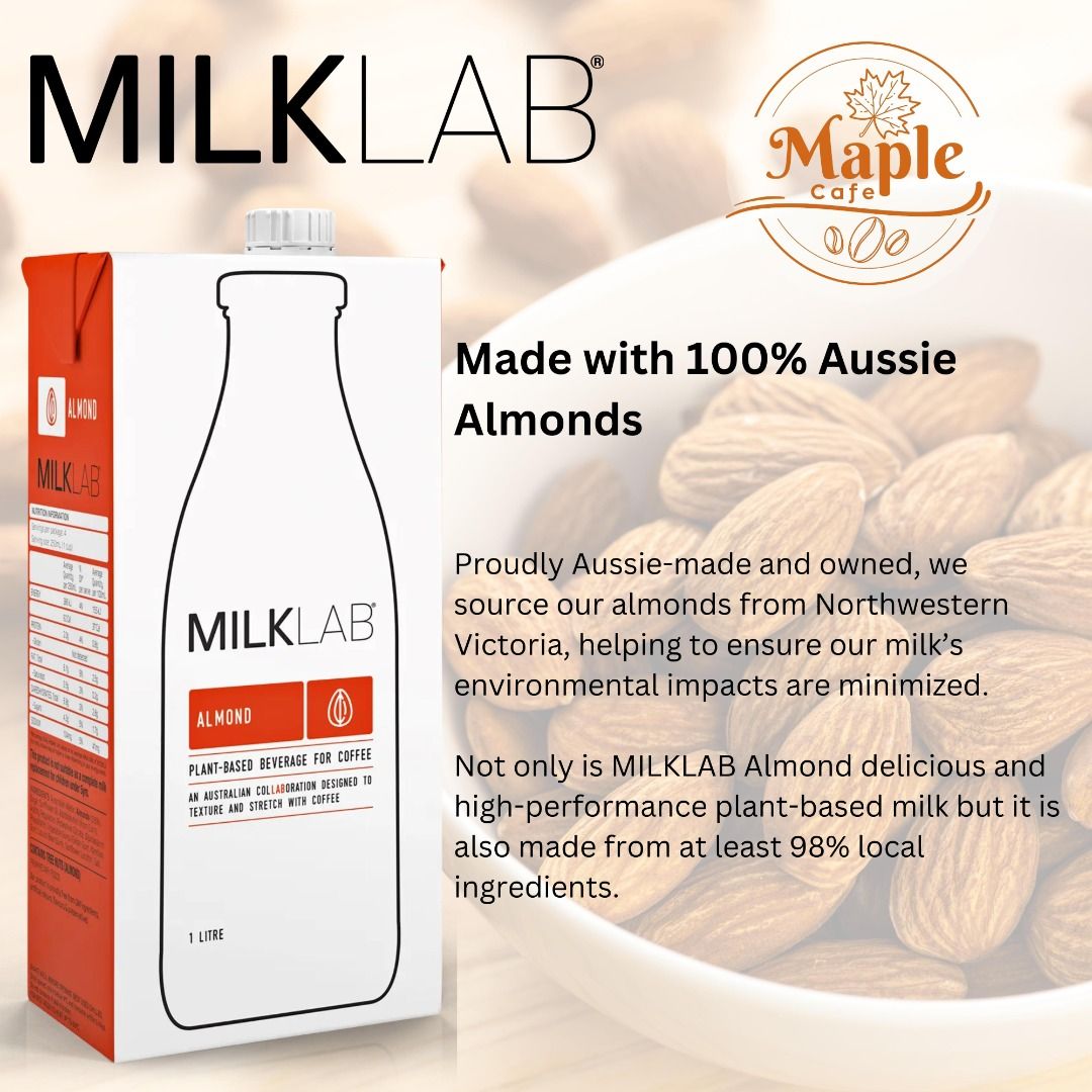MilkLab Almond Milk 1 Liter (Plant Base Milk) - Made with 100% Aussie ...