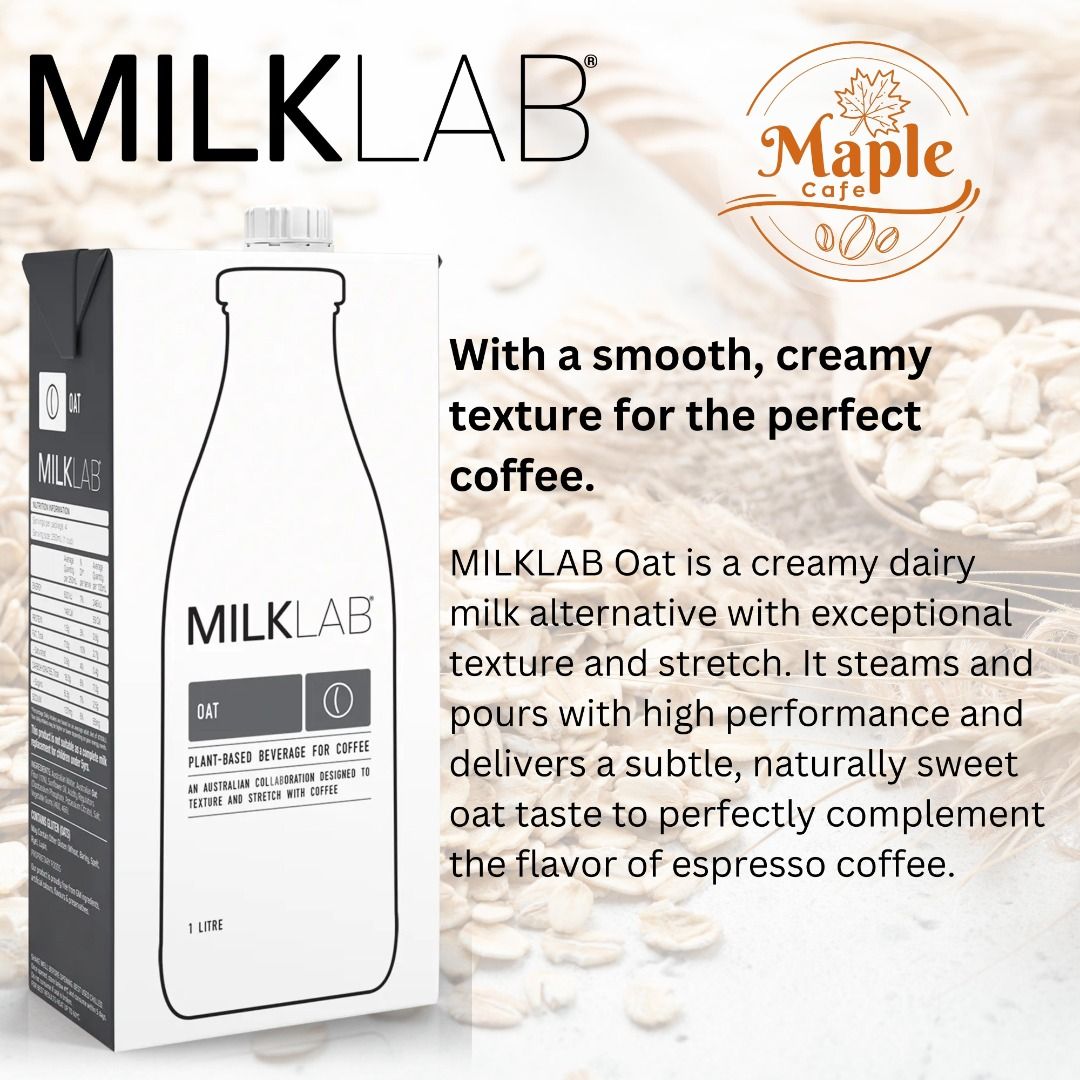 MilkLab Oat Milk 1 Liter (Plant Base Milk) - Full cream dairy milk ...