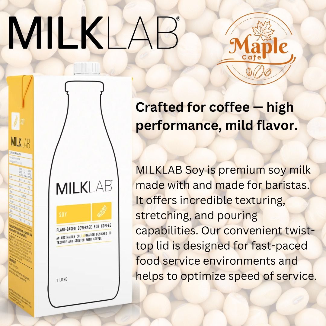 MilkLab Soy Milk 1 Liter (Plant Base Milk) - Made for coffee with a ...
