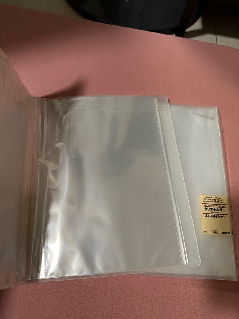 MUJI A4 Polypropylene Soft film Clear folder paper holder file folder ...