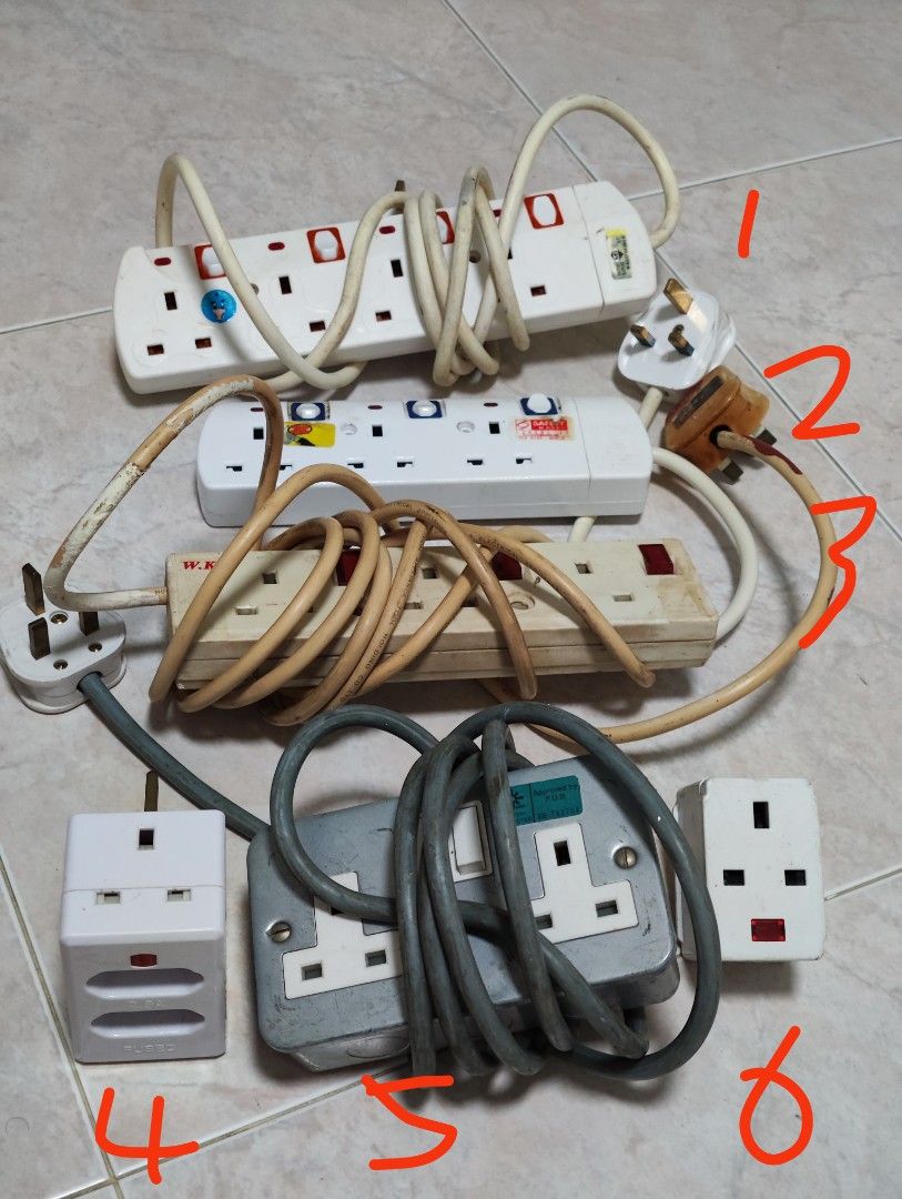 Multiple Extension Cord and socket plug, TV & Home Appliances ...