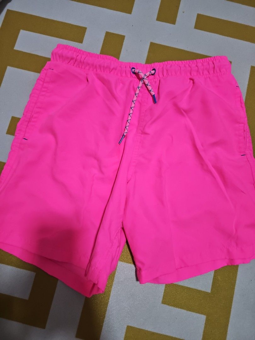 Neon pink swim trunk, Men's Fashion, Bottoms, Shorts on Carousell