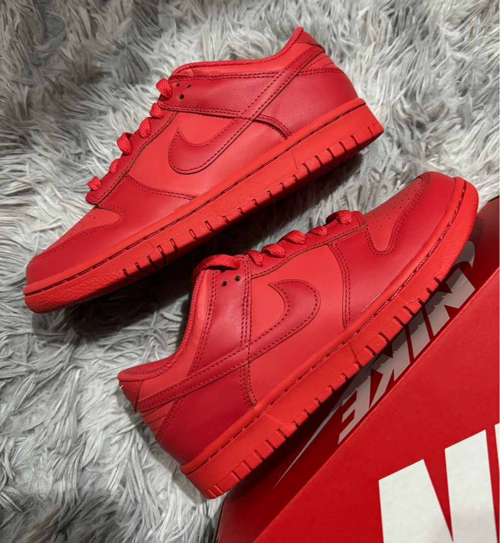 Nike Dunk Low Track Red, Men's Fashion, Footwear, Sneakers on Carousell