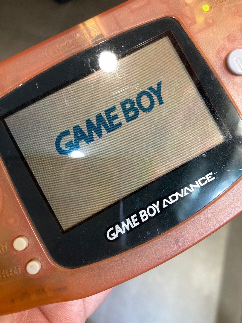 Nintendo Game Boy Advance GBA console (translucent pink) with 1 Mario ...