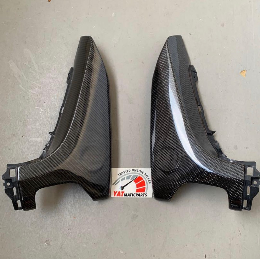 Nmax v2 side panel carbon Kevlar (logo ), Motorcycles, Motorcycle ...