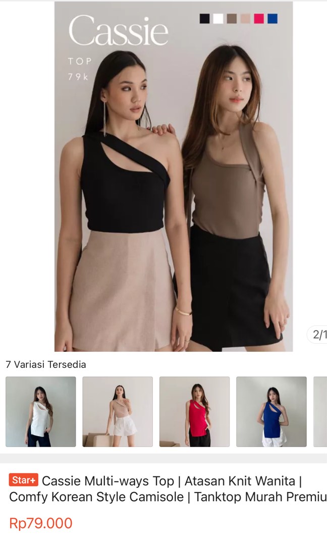 ocha wear cassie multiway top, Fesyen Wanita, Pakaian Wanita, Atasan di ...