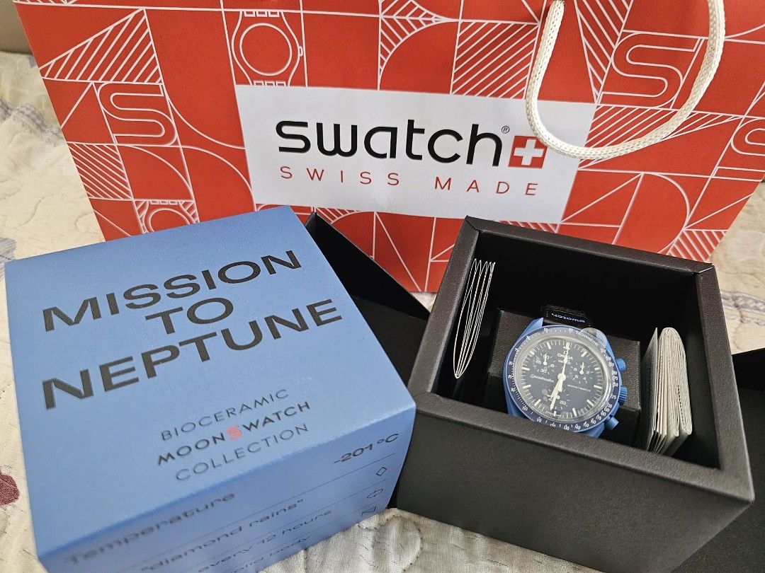 Omega x Swatch Mission to Neptune Bioceramic Moonswatch Collection ...