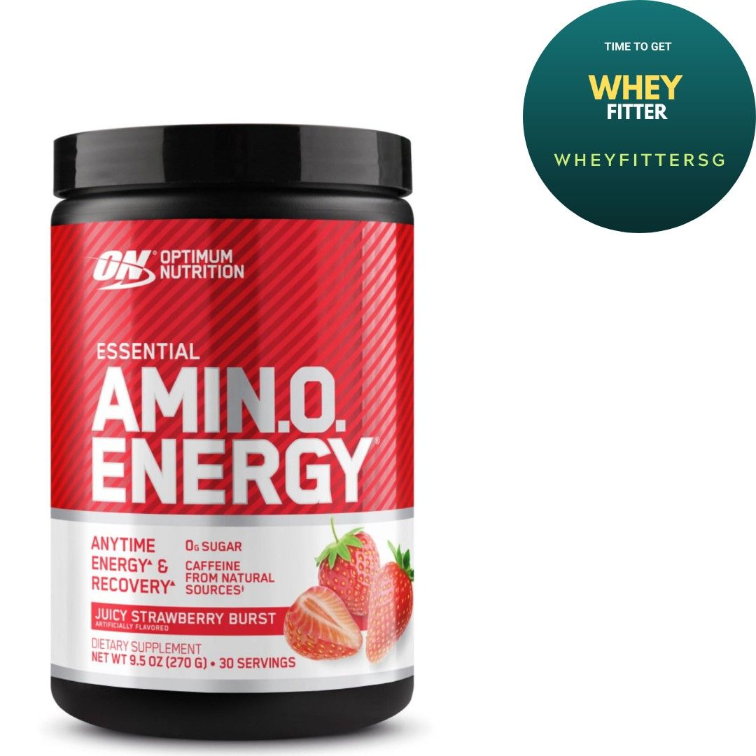 Optimum Nutrition Amino Energy 30s, Health & Nutrition, Health ...