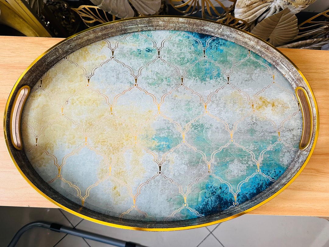 Oval home decorative tray table top accent, Furniture & Home Living, Home Decor, Other Home ...