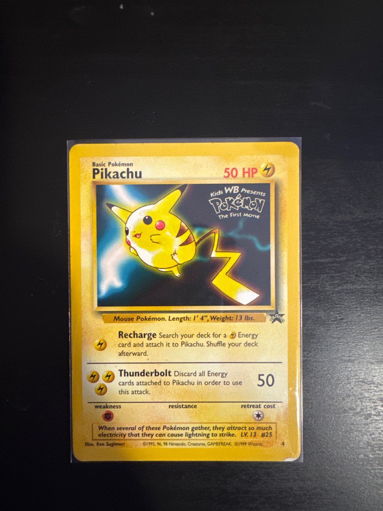 Pikachu Promo WB POKEMON FIRST MOVIE, Hobbies & Toys, Toys & Games on ...