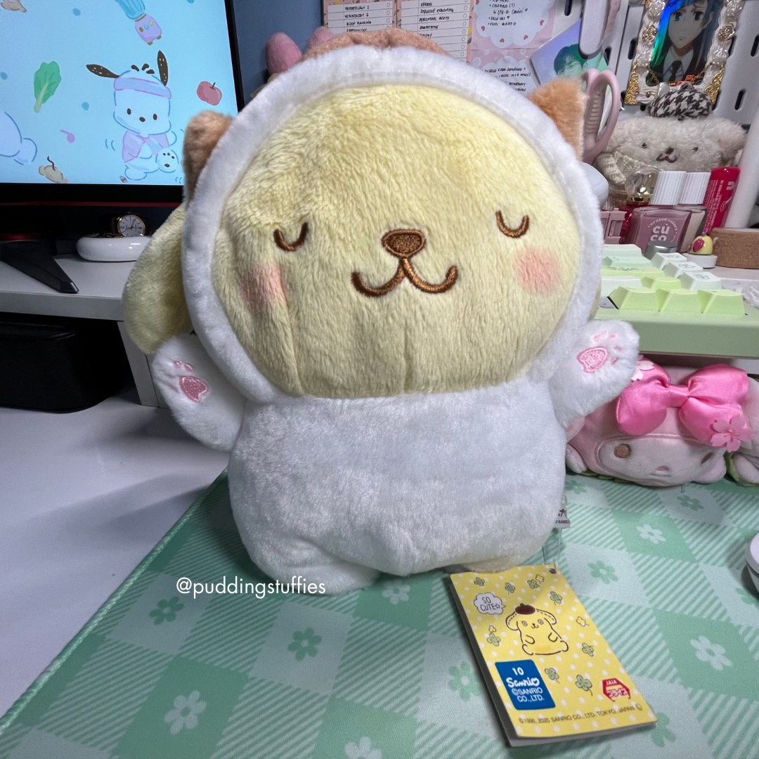 Pompompurin Neko Sleeping Mascot Plushie, Hobbies & Toys, Toys & Games ...