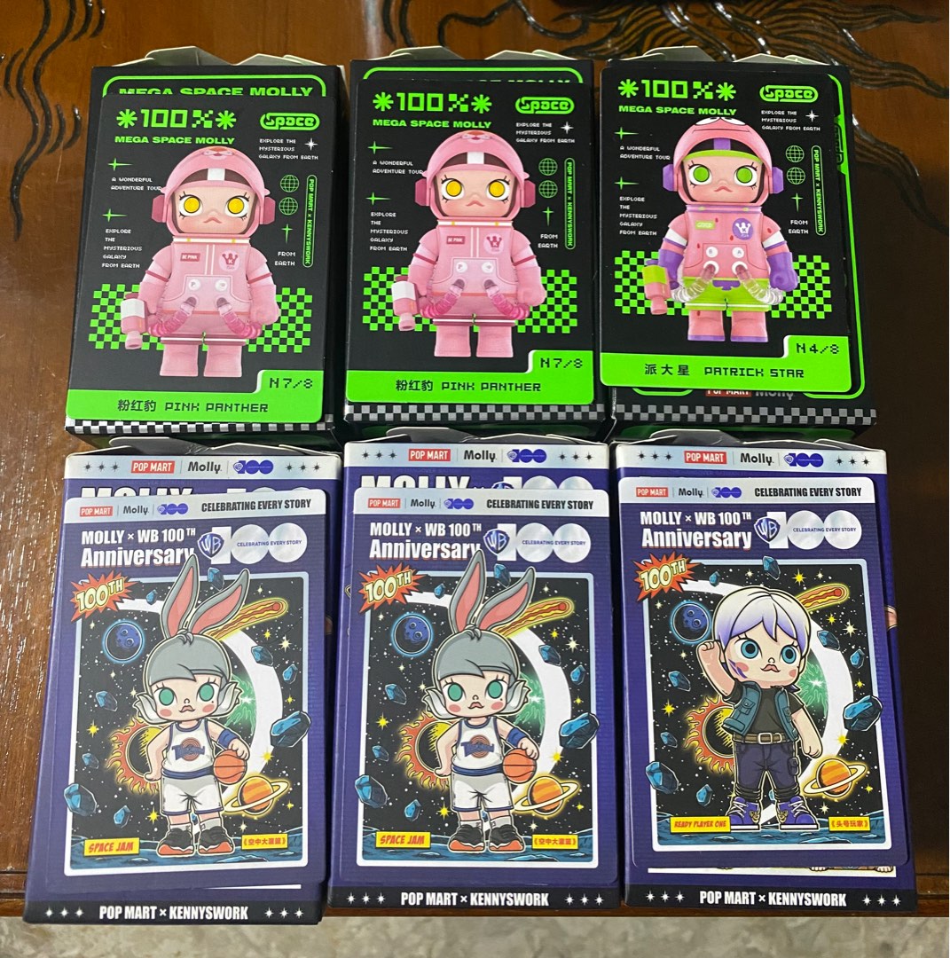 POPMART MOLLY - WB 100th ANNIVERSARY / 100% SPACE MOLLY S2, Hobbies ...