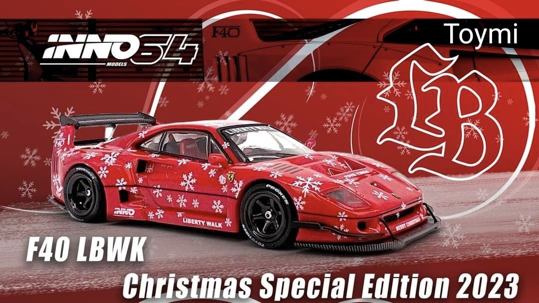 Preorders 1/64 Inno Ferrari F40 LBWK Red Christmas Special Edition ...