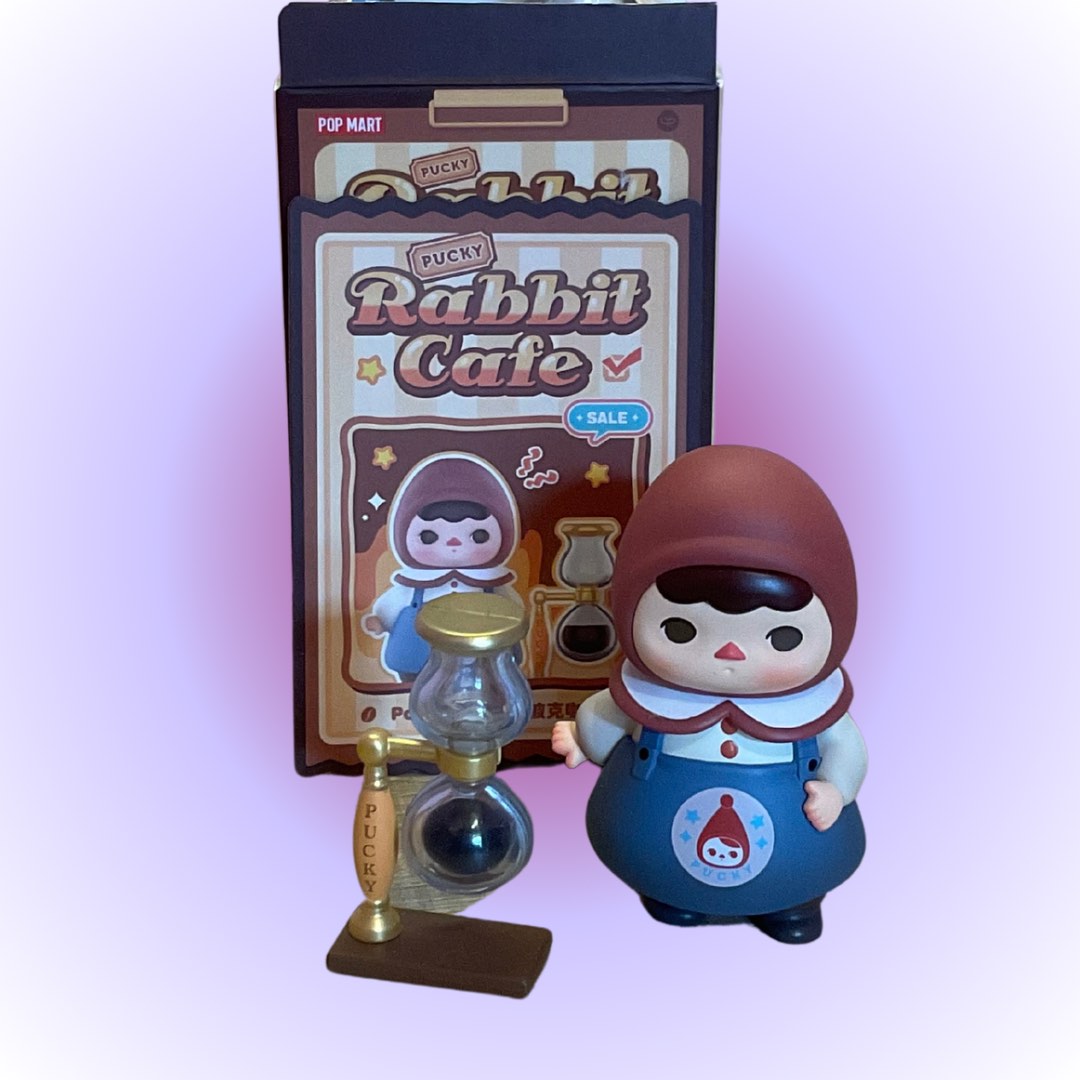 Pucky Rabbit Cafe Poko Barista Pop Mart, Hobbies & Toys, Toys & Games ...