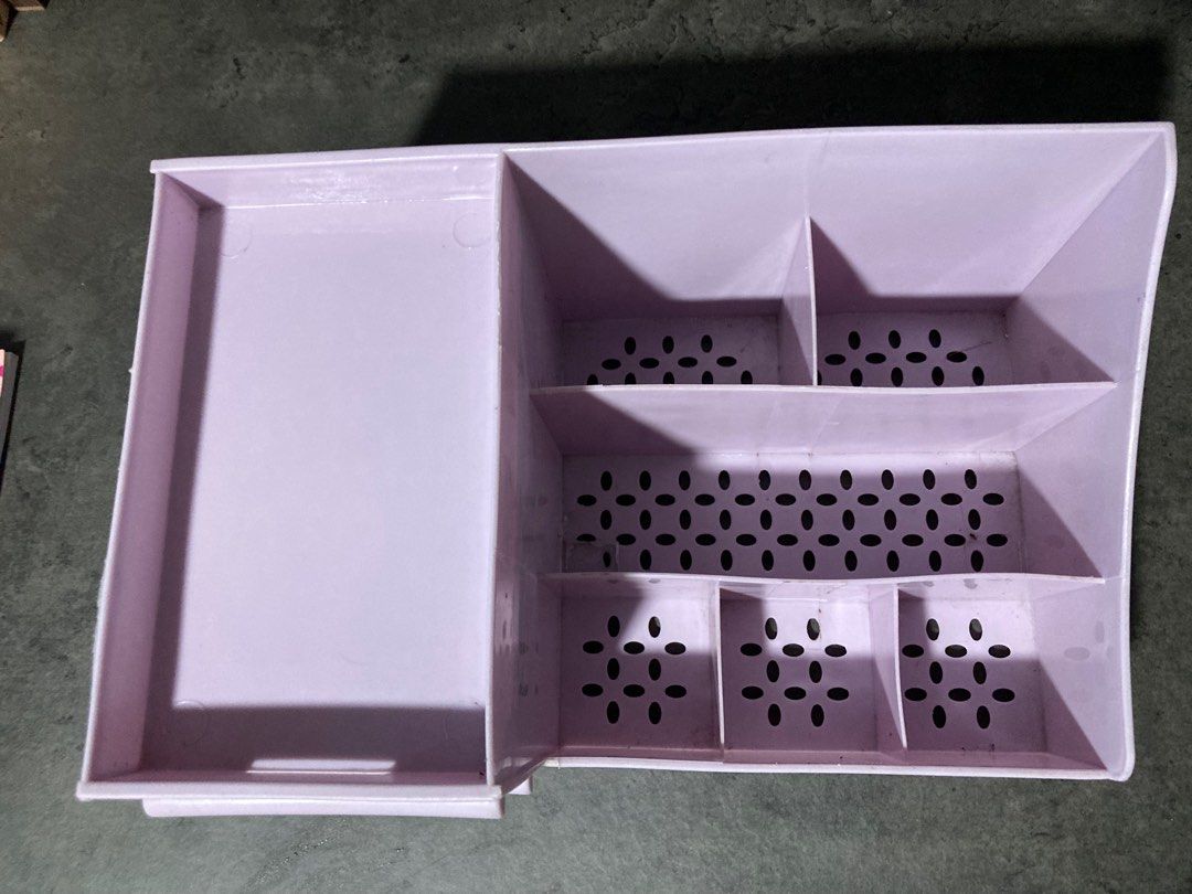 Purple stationary/make-up organiser, Furniture & Home Living, Home ...
