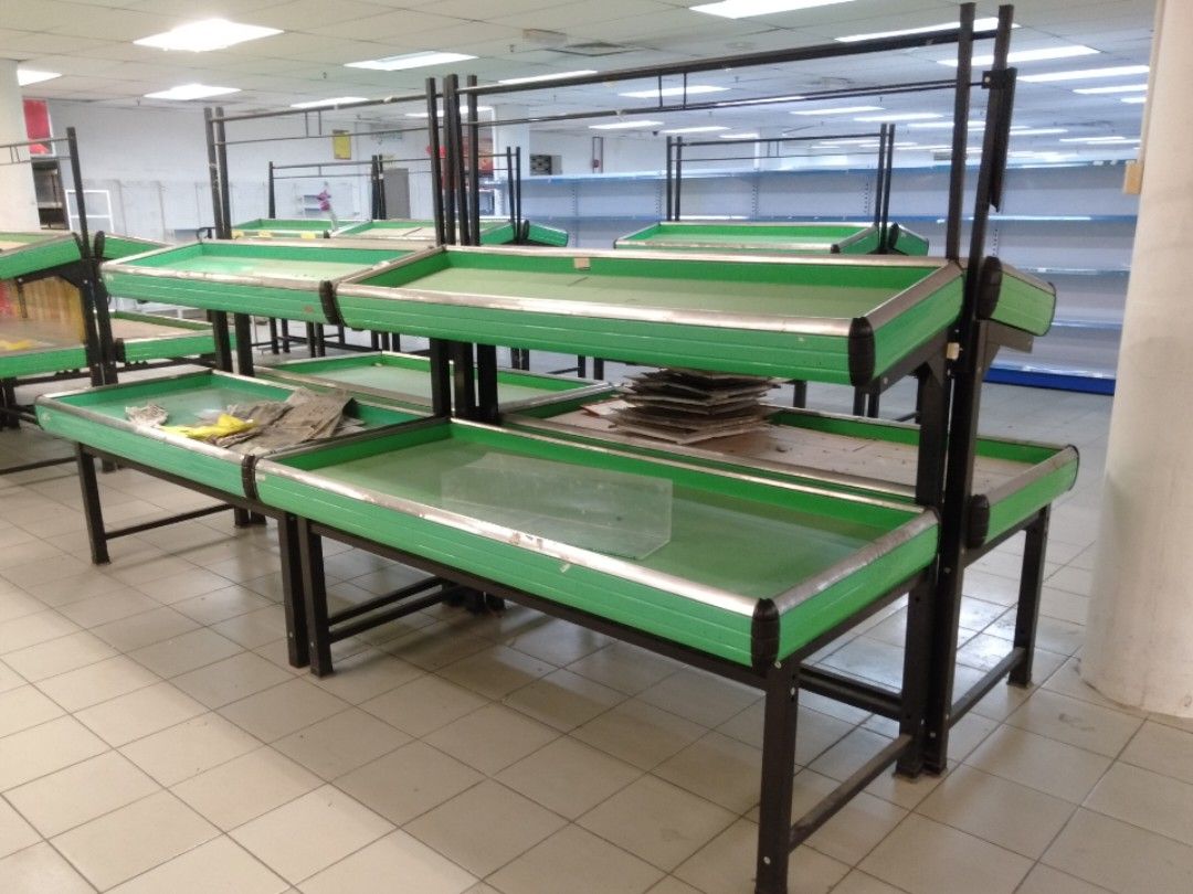 Rak Sayur dan Buah-Buahan Steel Vegetable Display Rack, Furniture ...