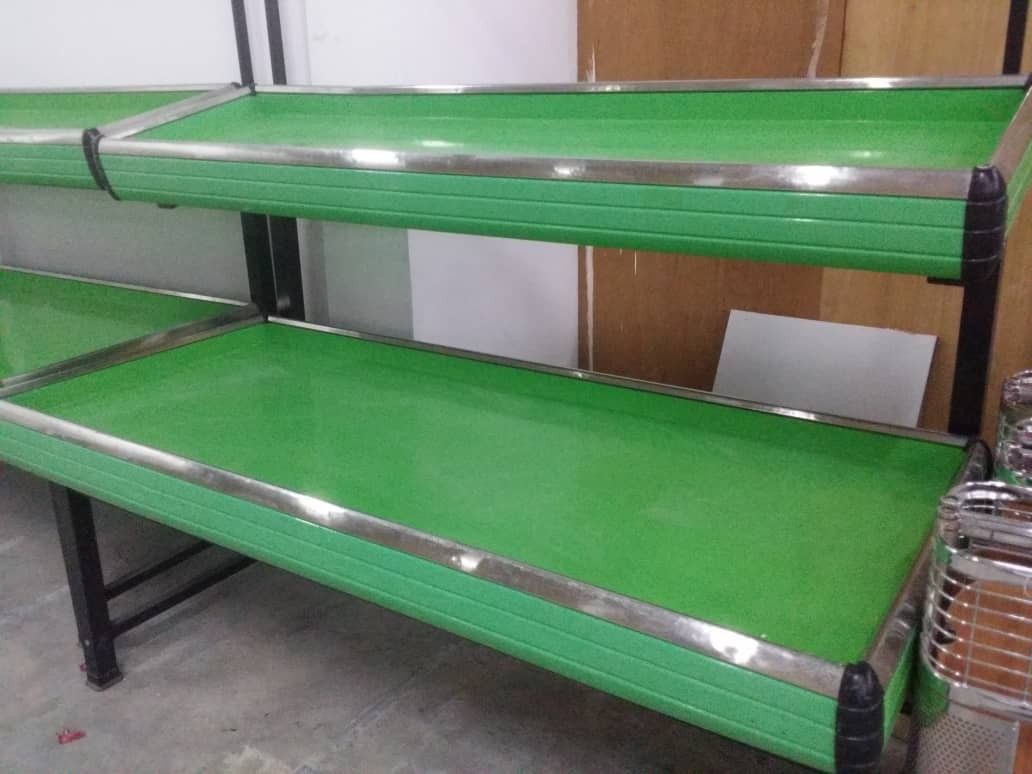 Rak Sayur dan Buah-Buahan Steel Vegetable Display Rack, Furniture ...