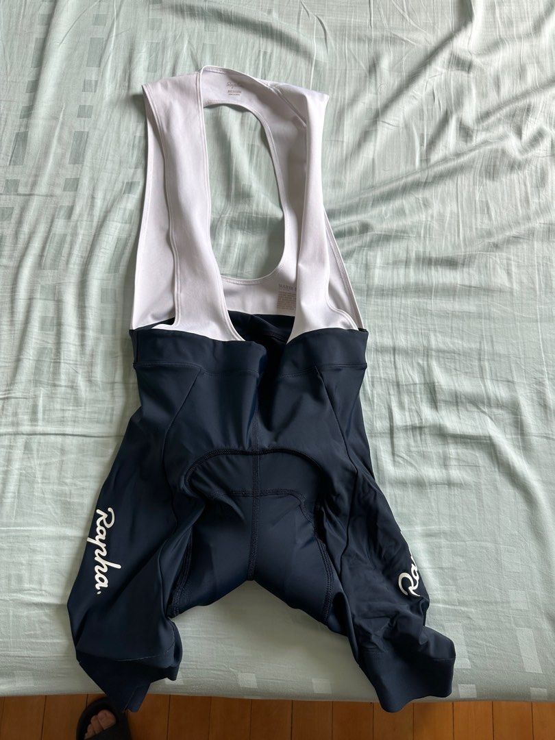 Rapha core bib (M) blue, Sports Equipment, Bicycles & Parts, Parts ...