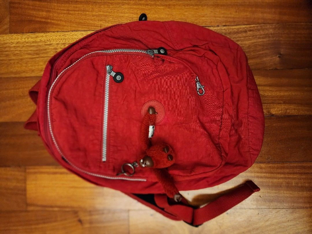 Red Kipling Backpack, Women's Fashion, Bags & Wallets, Backpacks on ...