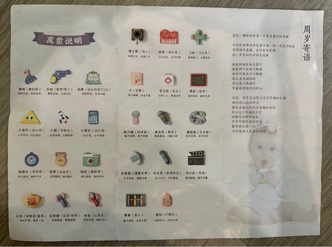Rent zhua zhou items for baby first birthday, Babies & Kids, Infant ...