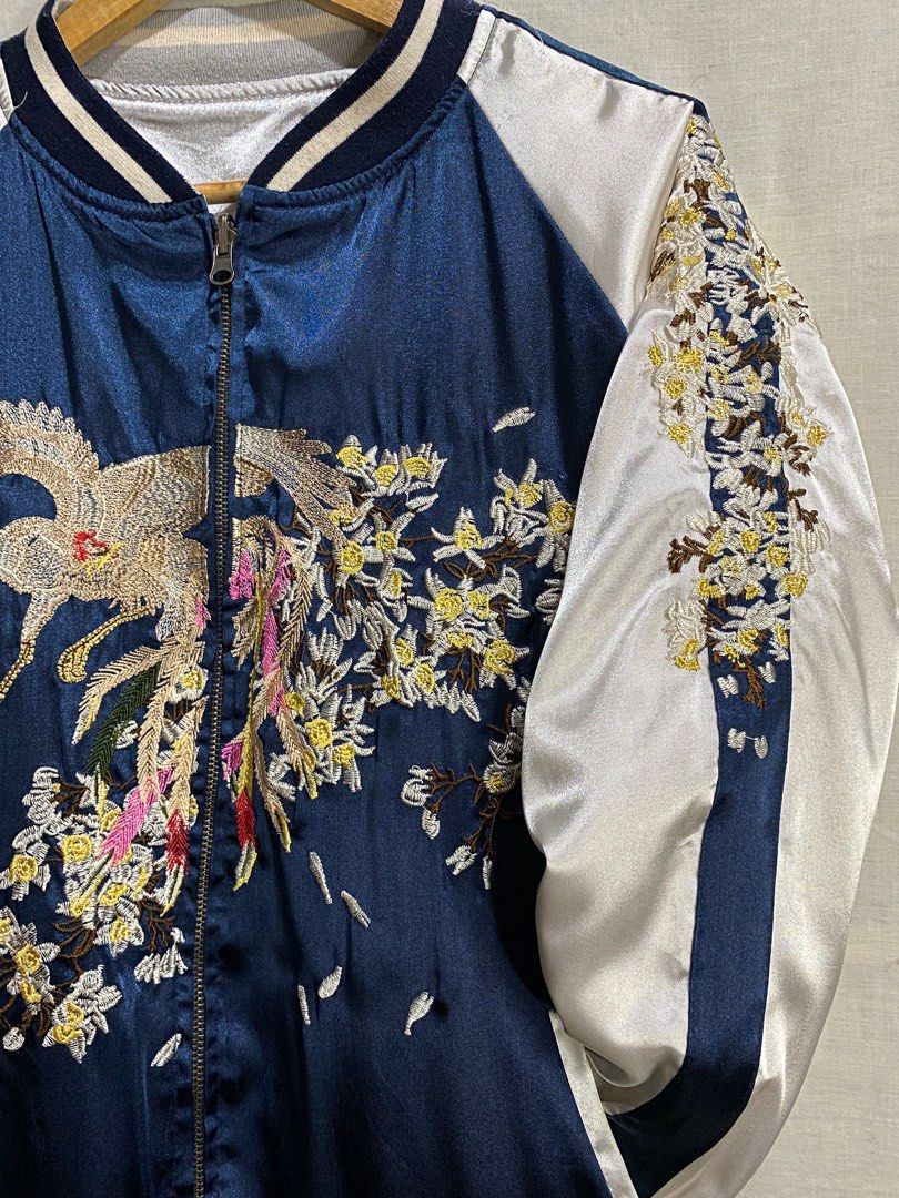 Reversible Satin Bomber Jacket, Women's Fashion, Coats, Jackets and ...