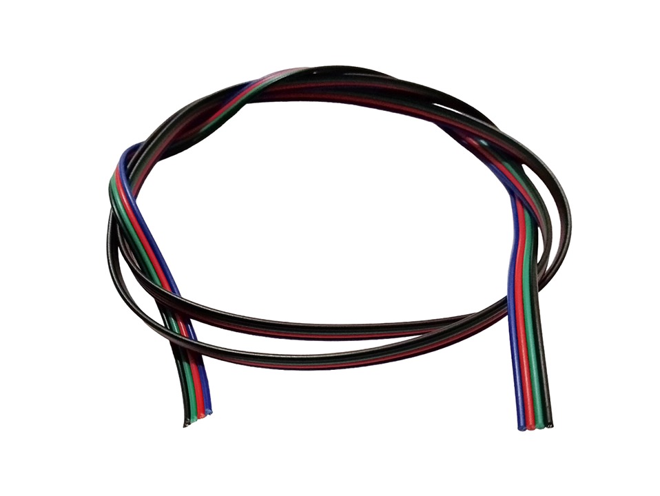 RGB WIRE CONNECTOR 4-WIRE STRANDED 22-AWG 12V, BEST FOR MULTI-COLOR LED ...