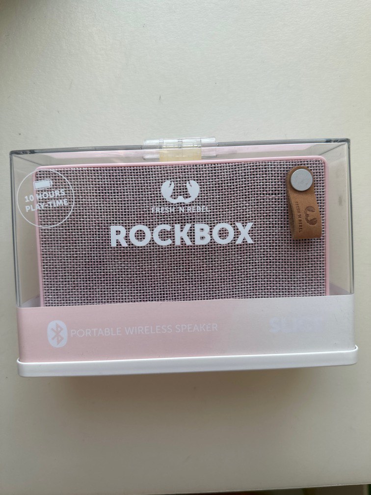 Rockbox 藍牙擴音器/喇叭 （粉紅色）, 音響器材, Soundbar、揚聲器、藍牙喇叭、耳擴 - Carousell