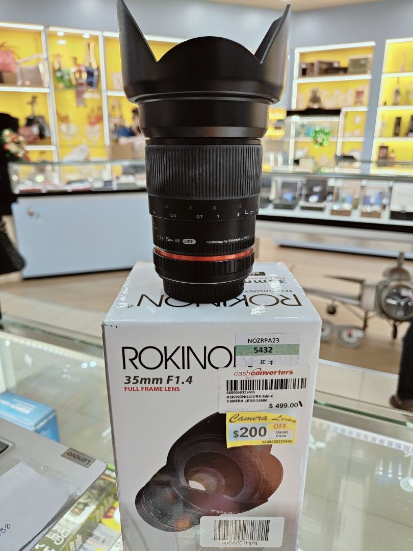 Rokinon 35mm F1.4 Full Frame Lens for Canon, Photography, Lens & Kits ...