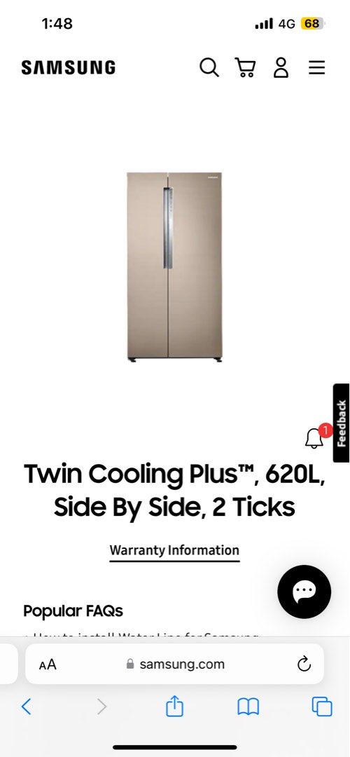 Samsung Cooling Plus Refrigerator, TV & Home Appliances, Kitchen ...