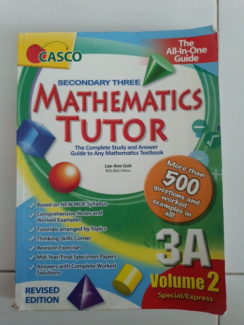 Secondary 3 mathematics tutor assessment book, Hobbies & Toys, Books ...