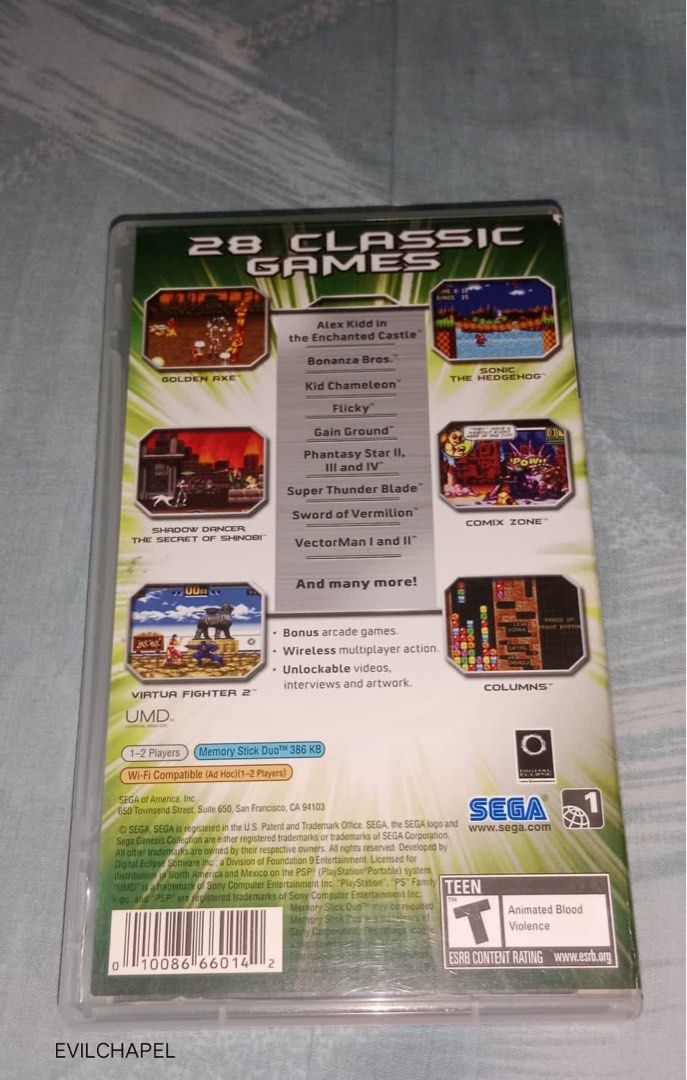 Sega Genesis Collection PSP R1, Video Gaming, Video Games, PlayStation ...