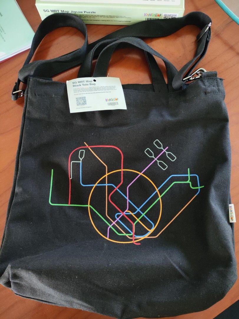 SG MRT Map Black Tote Bag, Women's Fashion, Bags & Wallets, Tote Bags ...