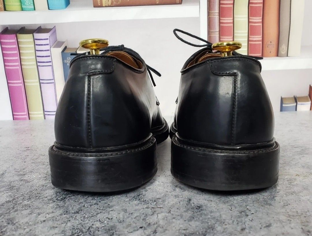 Shell cordovan Allen Edmonds Leeds cordovan leather plain toe black ...