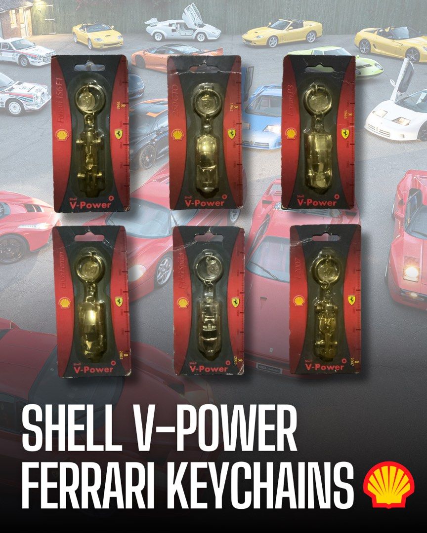 Shell V-Power Ferrari Keychains, Hobbies & Toys, Toys & Games on Carousell