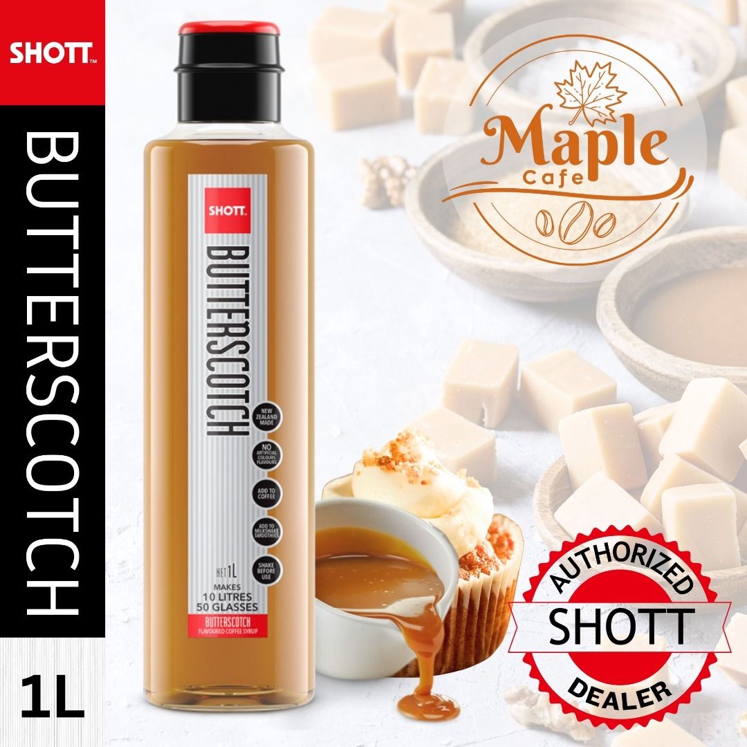 Shott Butterscotch Syrup 1 Liter Beverages Flavoring, Food & Drinks ...