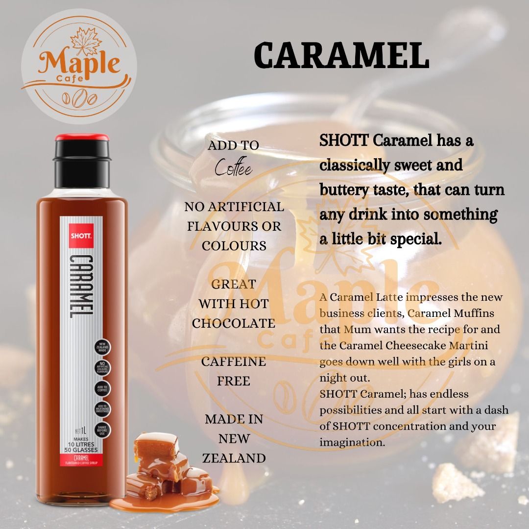 Shott Caramel Syrup 1 Liter Beverages Flavoring, Food & Drinks ...
