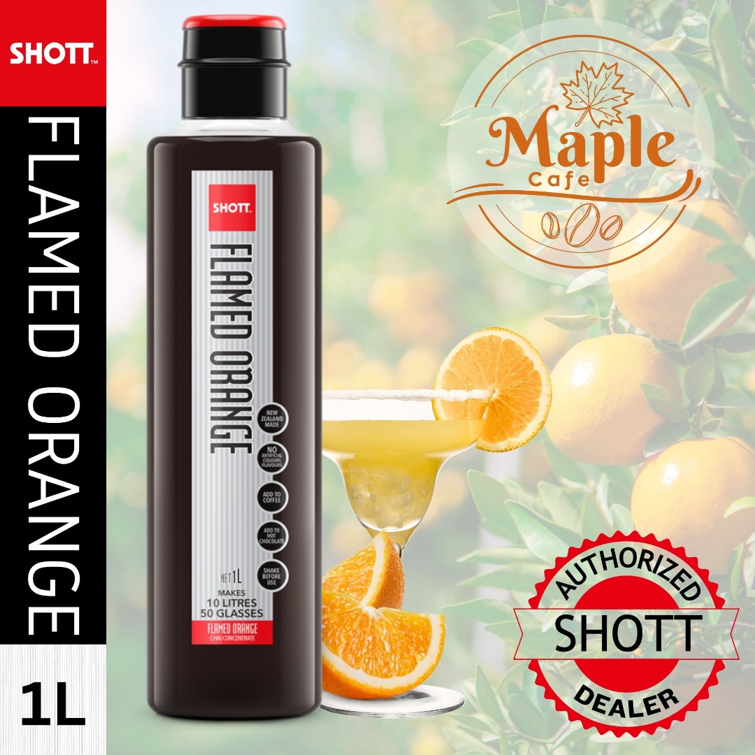 Shott Flamed Orange Syrup 1 Liter Beverages Flavoring, Food & Drinks ...